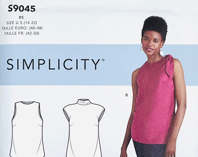Simplicity 1538 Sewing Pattern, S1538 Easy Button Front Shirt Sewing ...
