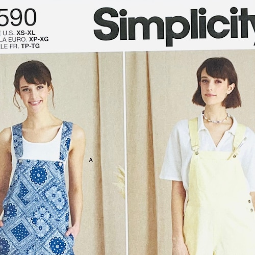 Simplicity 9590 Sewing Pattern Misses' Overalls - Etsy