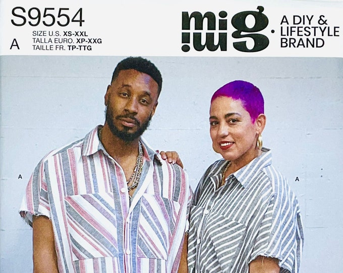 Simplicity 1538 Sewing Pattern, S1538 Easy Button Front Shirt Sewing ...