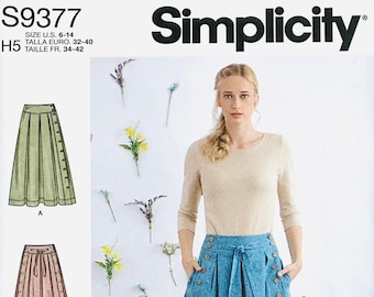 Simplicity 9683 Skirt Sewing Pattern for Women, Easy High Waisted Skirt ...