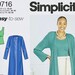 Simplicity 9646 Sewing Pattern, Easy Button Front Top Sewing Pattern ...
