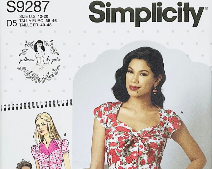 Simplicity 1538 Sewing Pattern, S1538 Easy Button Front Shirt Sewing ...