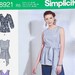 Simplicity 8921 Tie Front Shirt Sewing Pattern for Women, Shirt, Blouse ...