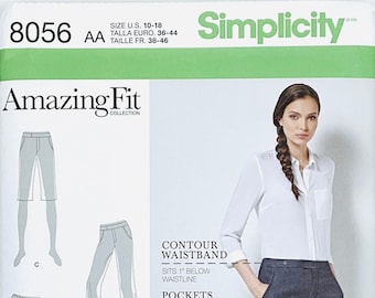 Uncut Simplicity Sewing Pattern 8056 Fit Women's Flared Legged Pants or ...