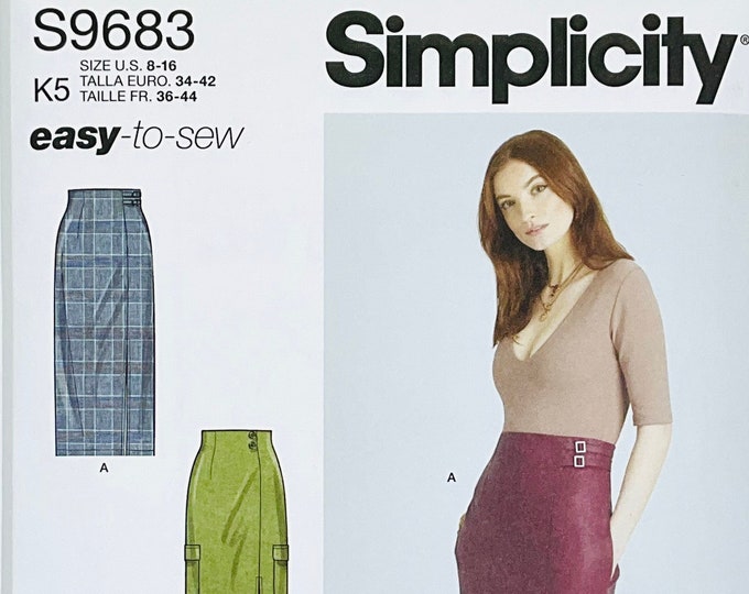 Simplicity 9683 Skirt Sewing Pattern for Women, Easy High Waisted Skirt ...