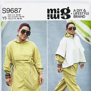 Simplicity 9687 Anorak Jacket Sewing Pattern for Women, Poncho With ...