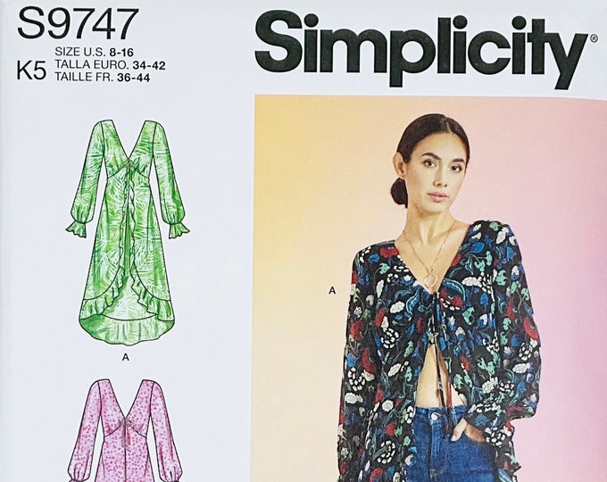 Simplicity 9747 Duster Sewing Pattern for Women, V-neckline, Lined ...