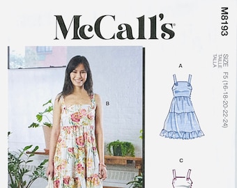 Mccall's 8104 Summer Dress Sewing Pattern for Women, Easy Button Front ...