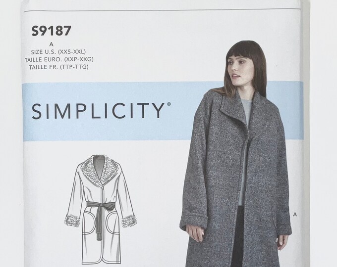 Simplicity 9187 Relaxed Fit Jacket Sewing Pattern for Women, Women's ...