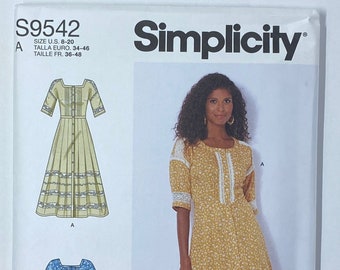 Misses' Dresses Simplicity Sewing Pattern S9542 - Etsy