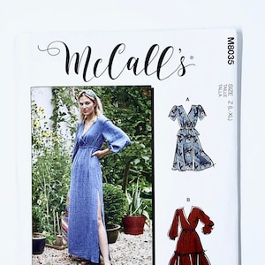 Mccall's 8035 Sewing Pattern, M8035, Easy Dress Pattern With Ruffles ...