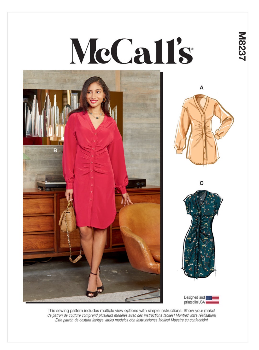 Mccall's 8237 Sewing Pattern M8237 Misses' Tunic and - Etsy