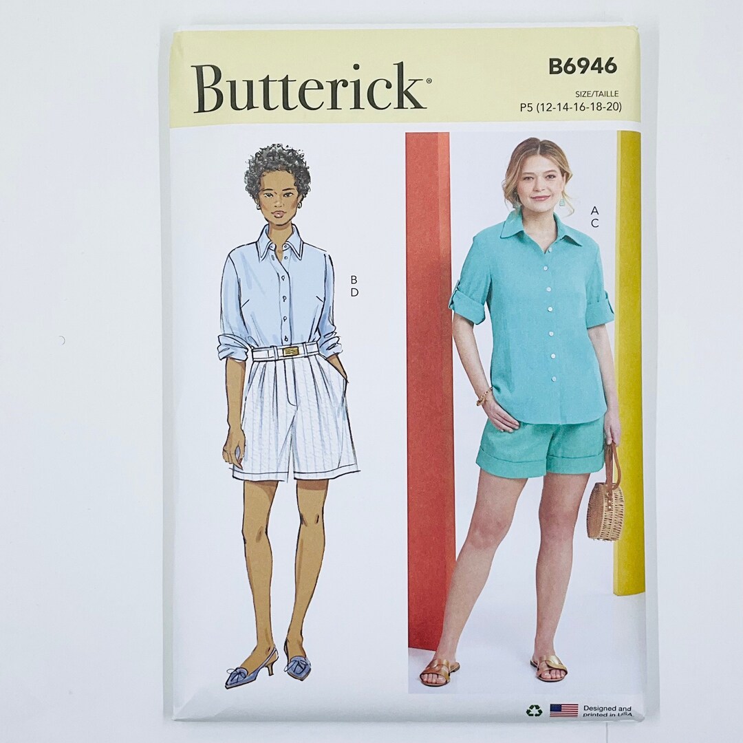 Butterick 6946 Lifestyle Wardrobe Sewing Pattern for Women, Button ...