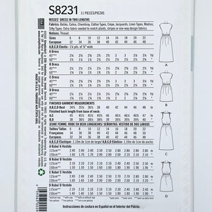 Simplicity 8231 Misses' Dress in Two Lengths Sewing Pattern for Women ...