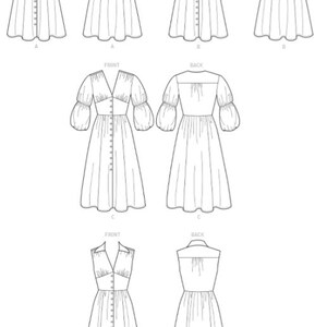 Mccall's 7974 Sewing Pattern, M7974 Misses' Buttoned Front Dress With ...