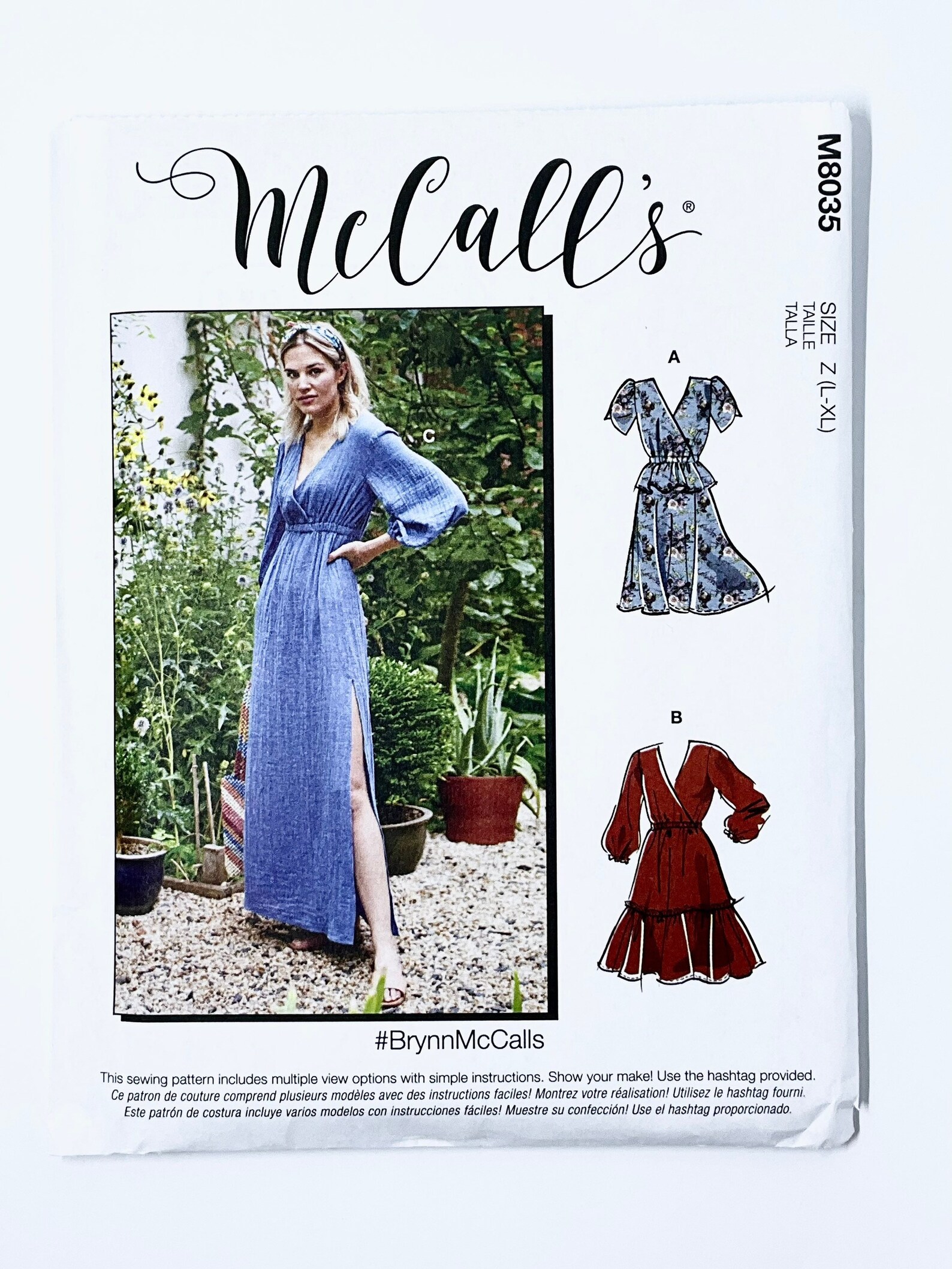 Mccall's 8035 Sewing Pattern, M8035, Easy Dress Pattern With Ruffles ...
