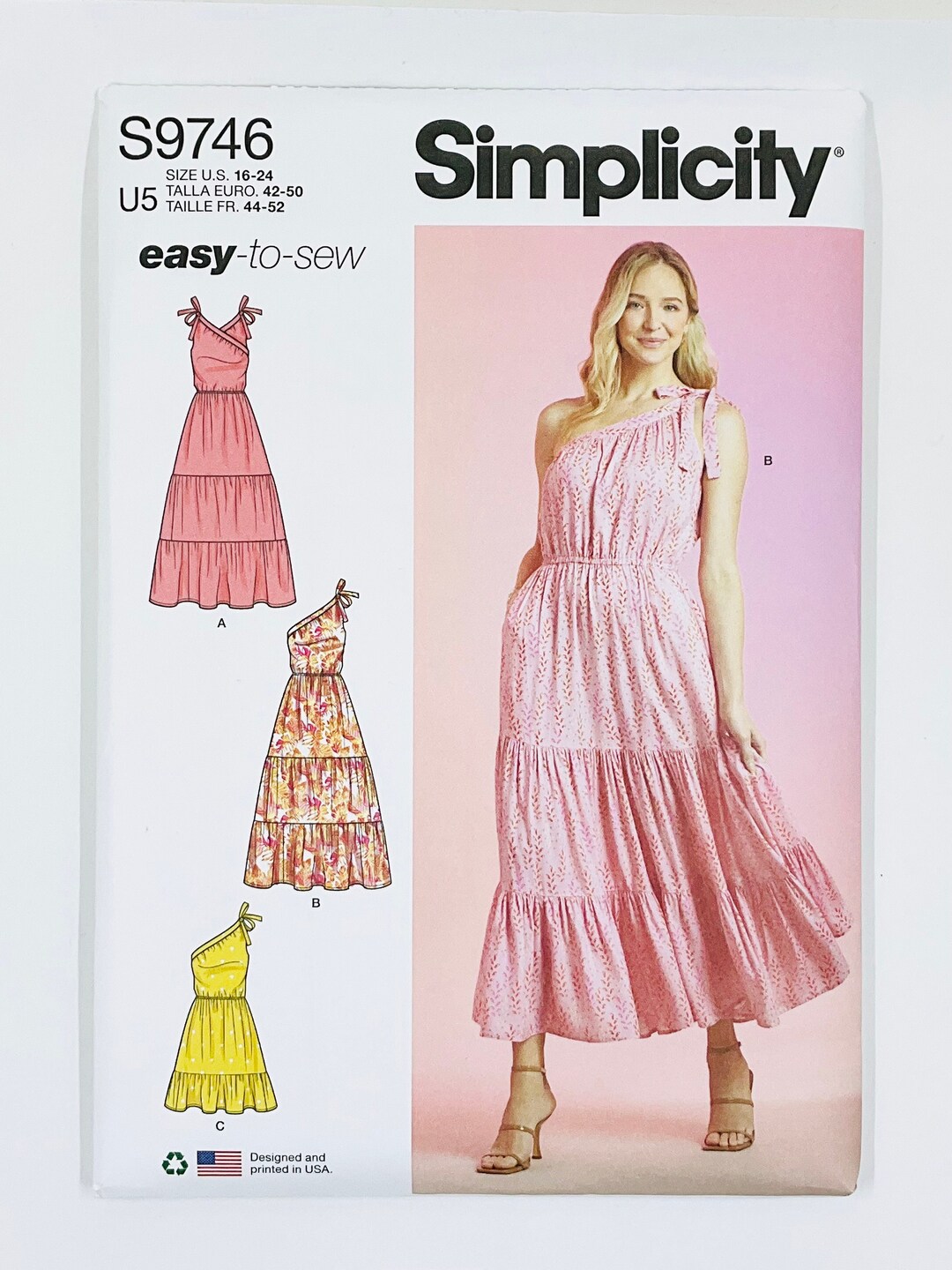 Simplicity 9746 Easy Summer Dress Sewing Pattern for Women, With Tiers ...