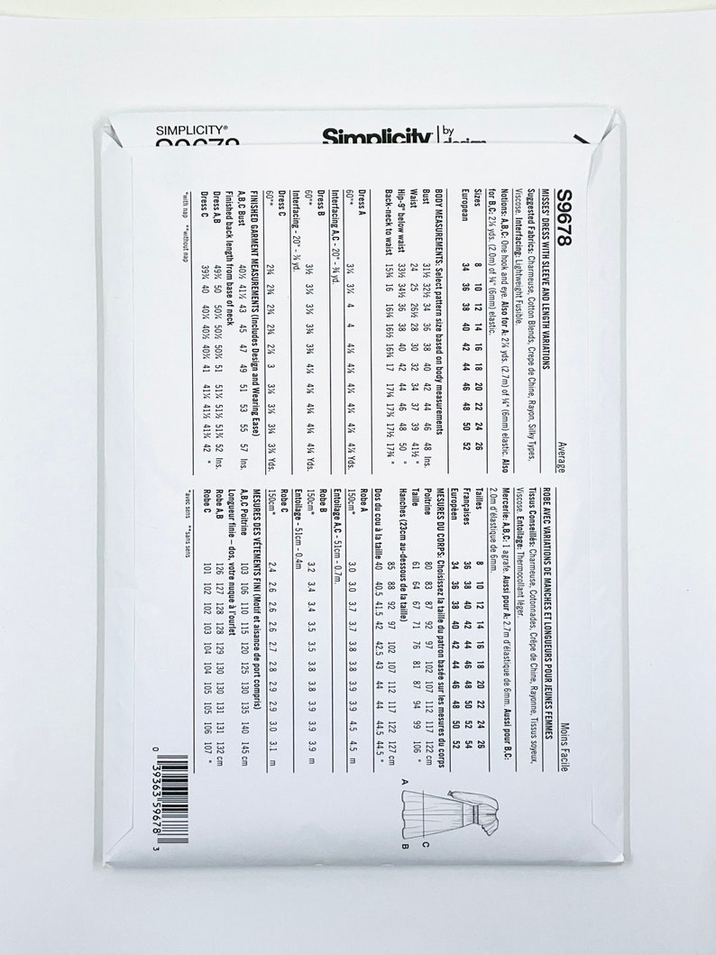 Simplicity 9678 Dress Sewing Pattern for Women, Gathers, Raglan ...