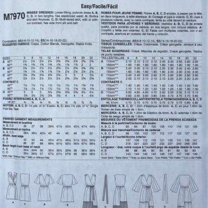 Mccall's 7970 Sewing Pattern - M7970 Misses' Dresses, Size (6-8-10-12 ...