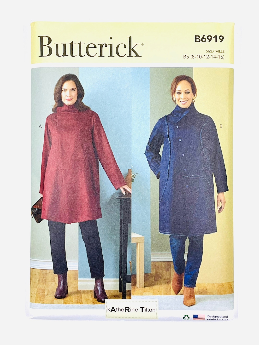 Butterick 6919 Women's Coat Sewing Pattern, Jacket Sewing Pattern ...