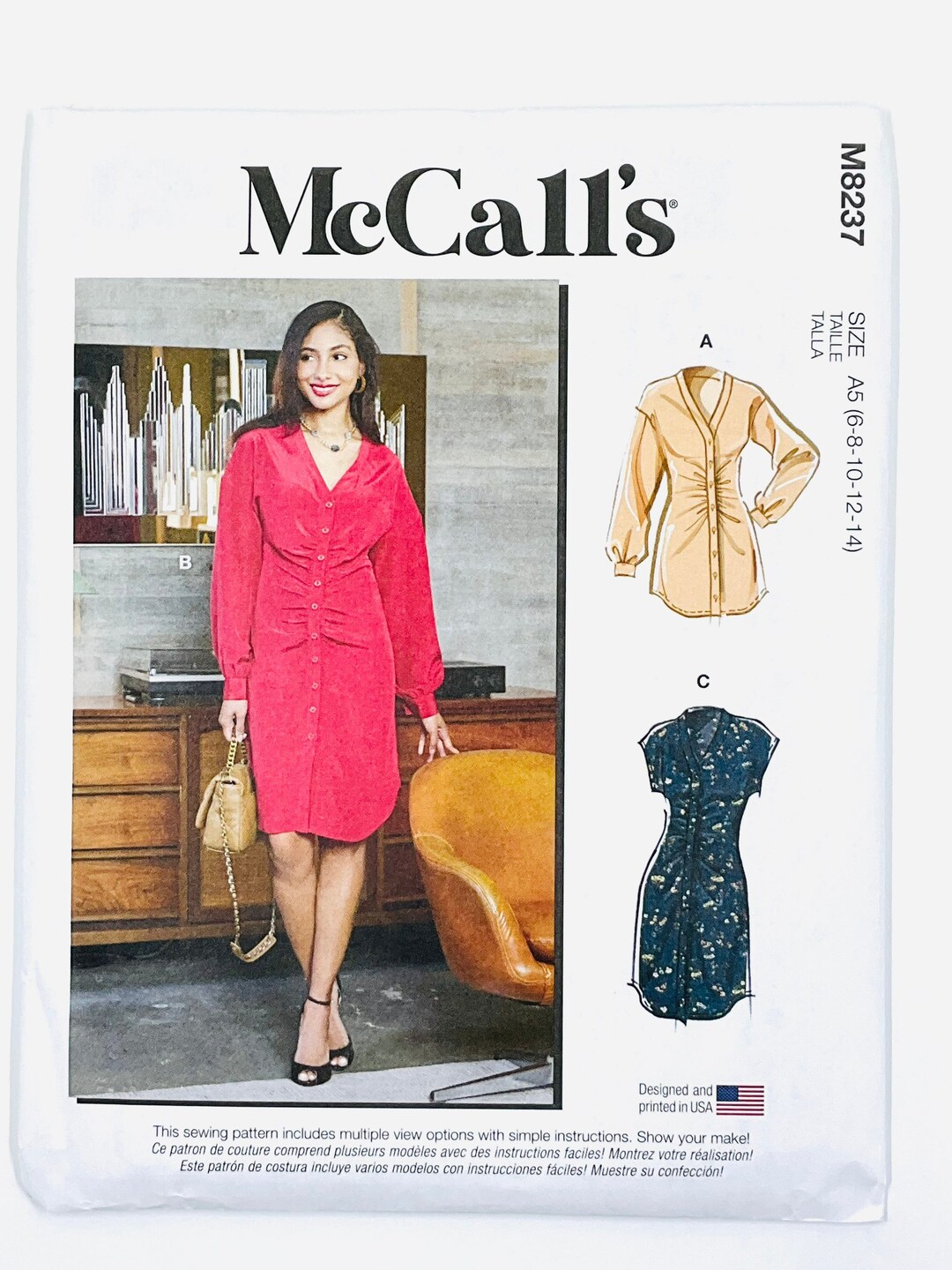 Mccall's 8237 Sewing Pattern - M8237 Misses' Tunic and Dresses, Size (6 ...