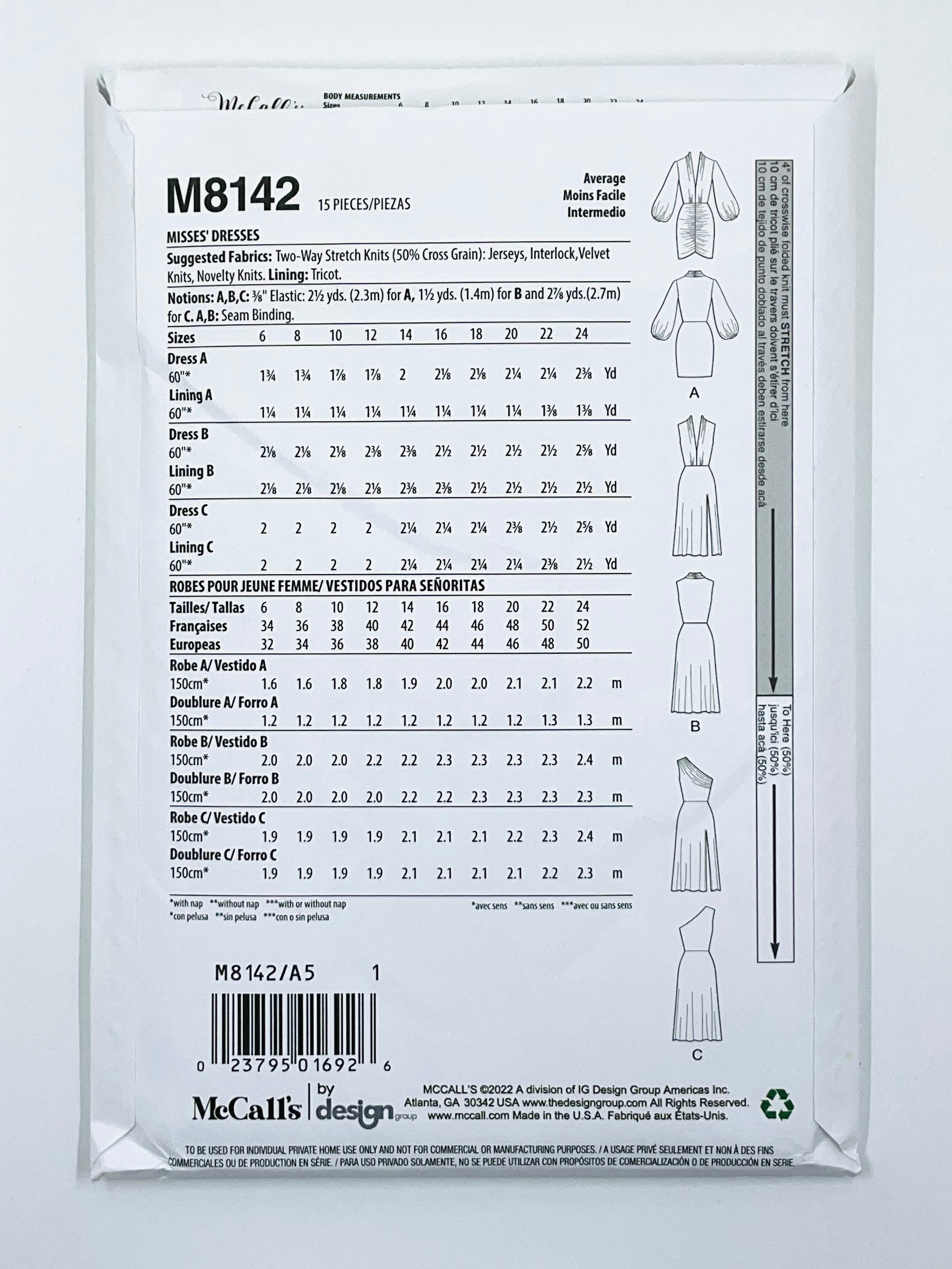 Mccall's 8142 Sewing Pattern. M8142 Evening Gown, Special Occasion ...