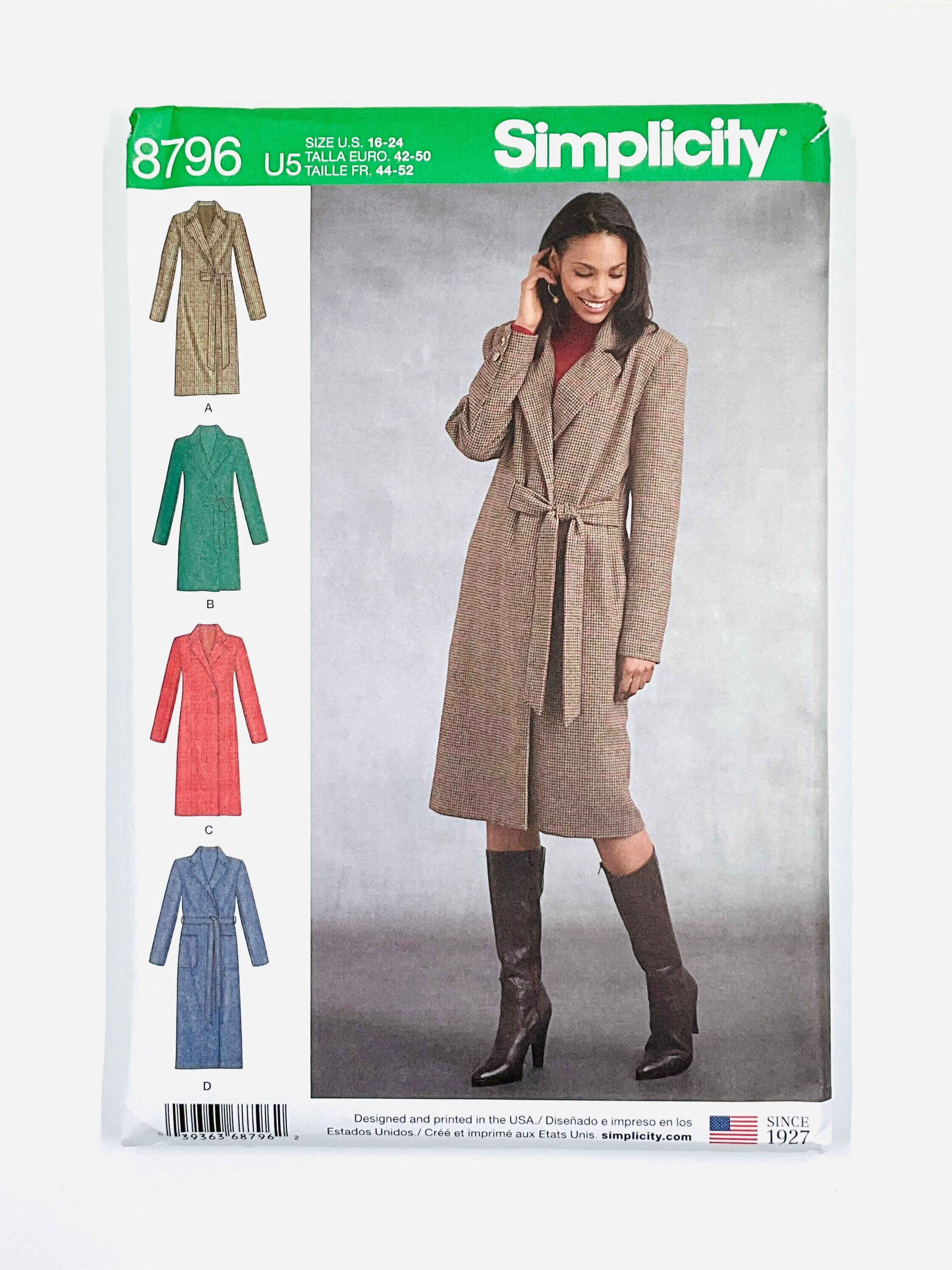 Simplicity 8796 Sewing Pattern for Women, S8796 Jacket, Petite Lined ...