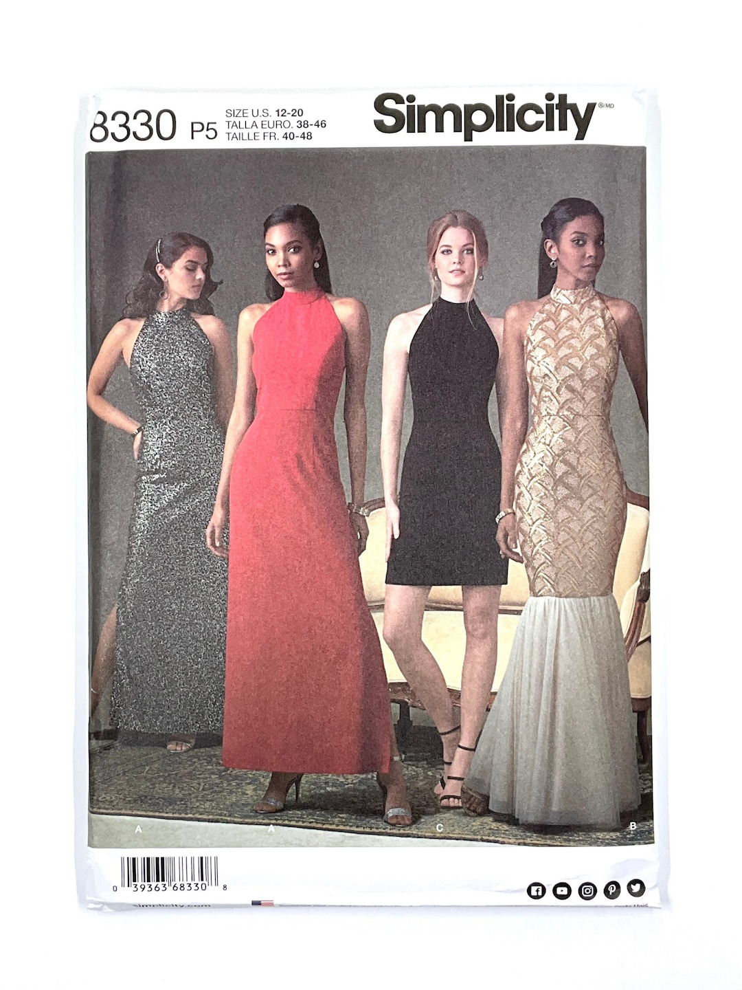 Simplicity 8330 Sewing Pattern, Evening Wear, Special Occasion Dress ...