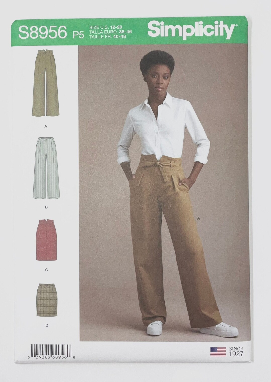 Simplicity 8956 Pants Sewing Pattern for Women, S8956 Misses' Pants and ...