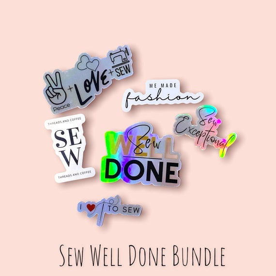 Sew Well Done Sewing Sticker Bundle Vinyl Stickers - Etsy