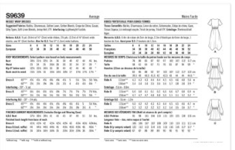 Simplicity 9639 Sewing Pattern S9639 Pattern for Women - Etsy