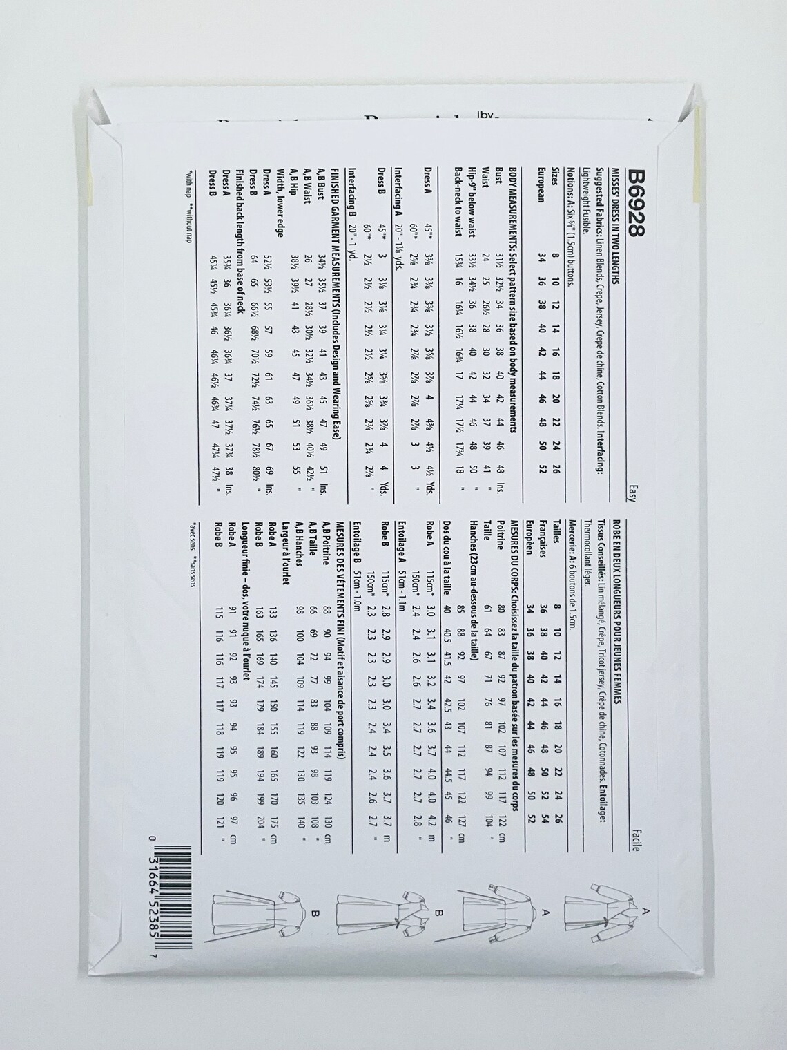 Butterick 6928 Easy Wrap Dress Sewing Pattern for Women, Wrap Front ...