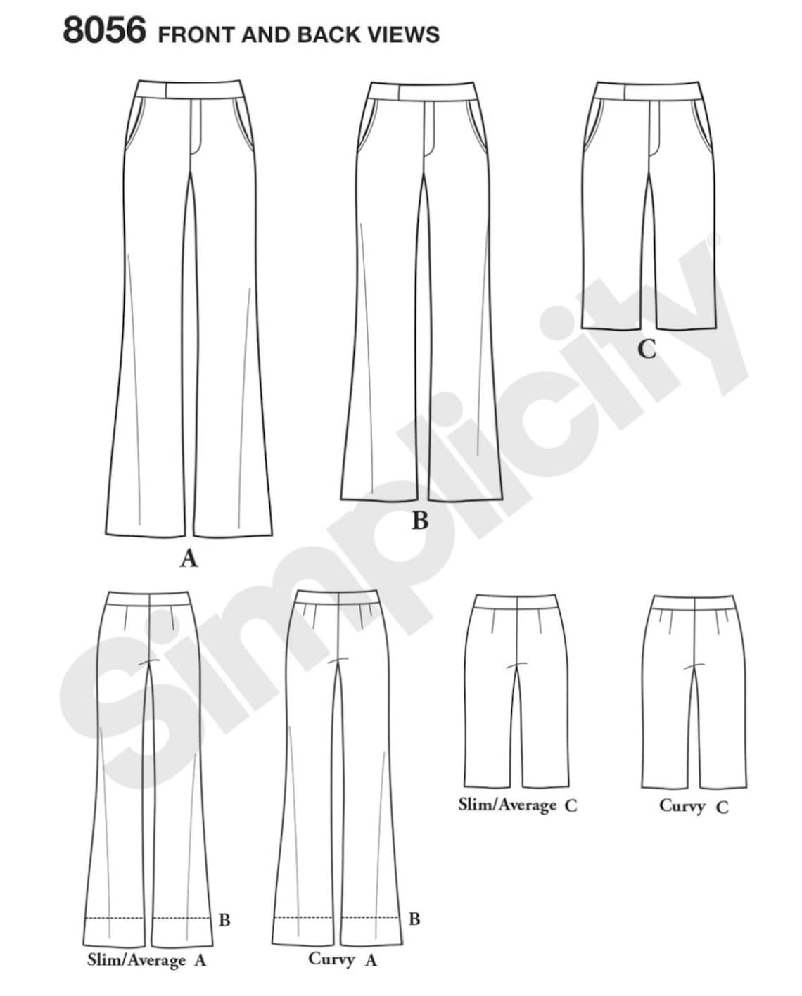 Simplicity 8056 Sewing Pattern S8056 Amazing Fit Miss & Plus - Etsy