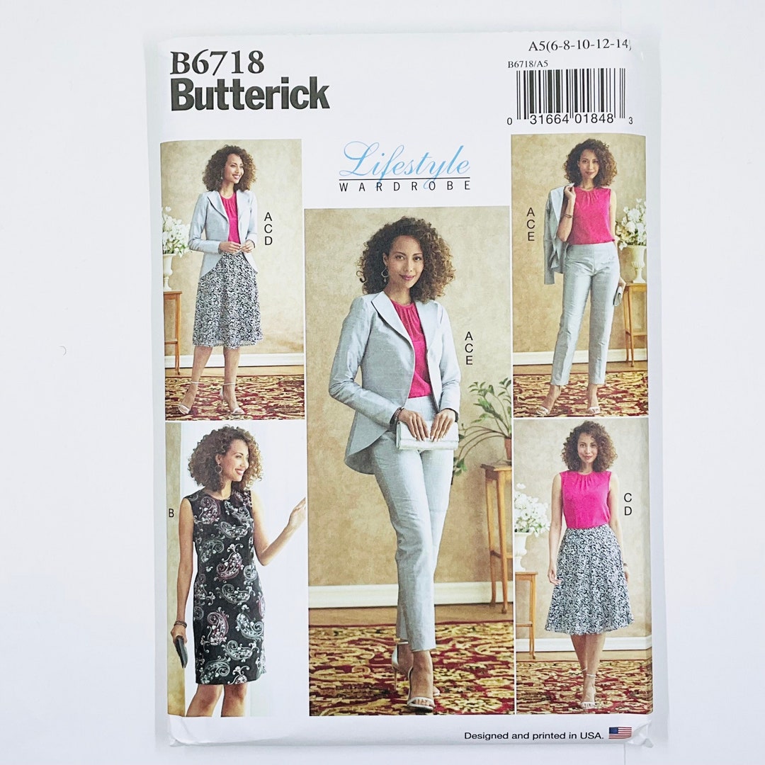 Butterick 6718 Lifestyle Wardrobe Sewing Pattern for Women, Jacket ...