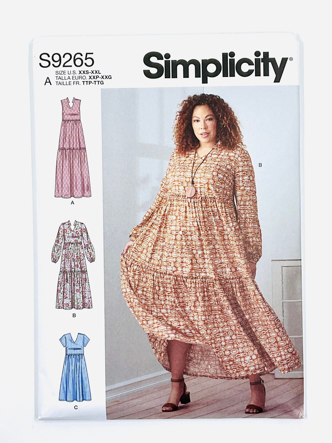 Simplicity 9265 Summer Dress Sewing Pattern for Women, Women's Tiered ...