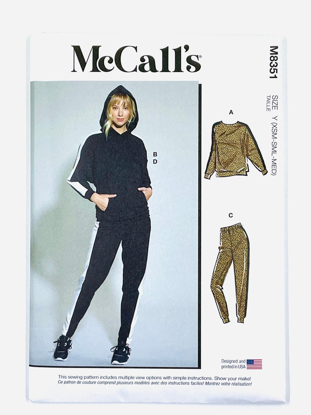 Mccall's 8351 Sweatsuit Sewing Pattern for Women, M8351 Sweatshirt ...