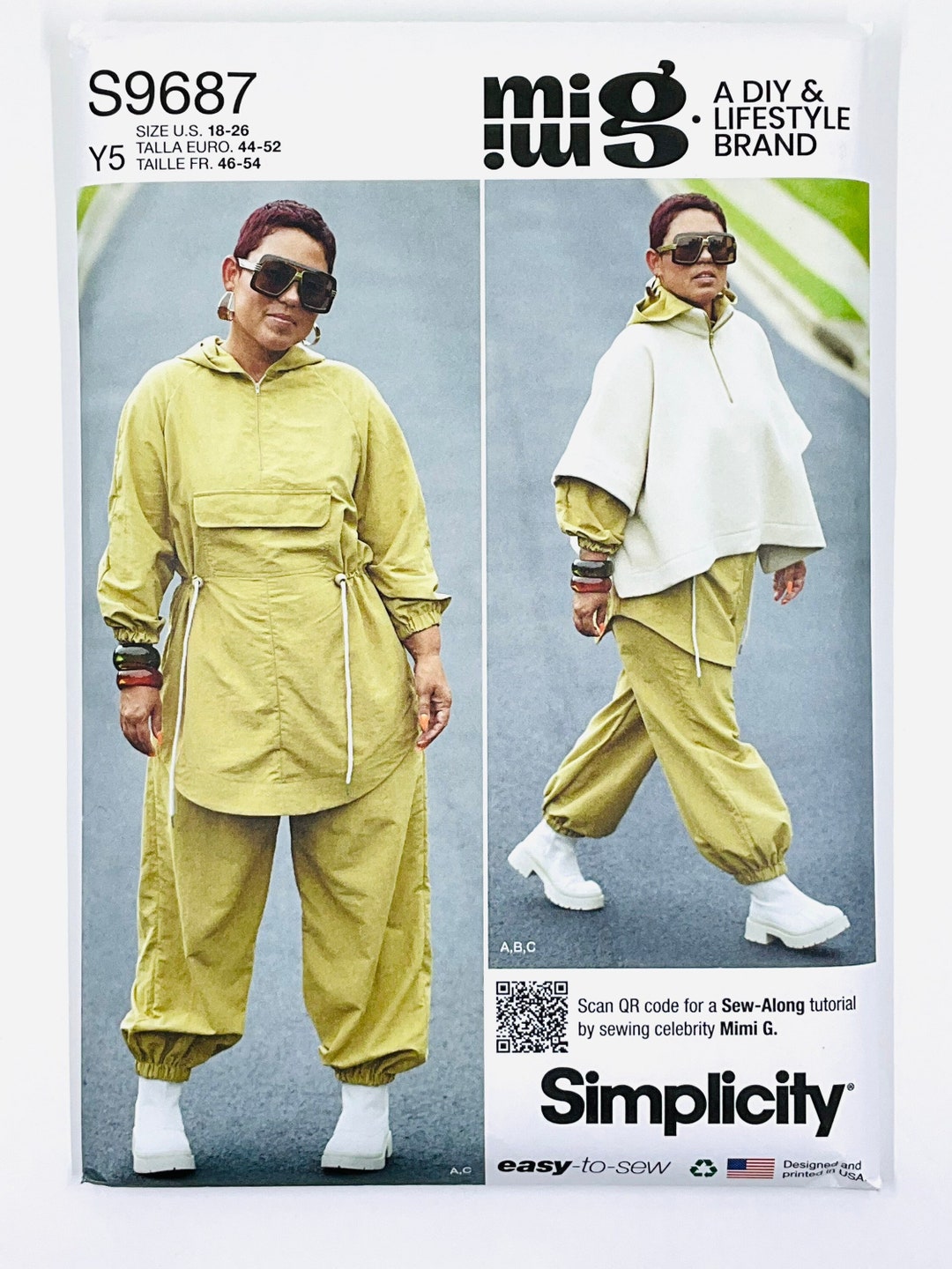 Simplicity 9687 Anorak Jacket Sewing Pattern for Women, Poncho With ...