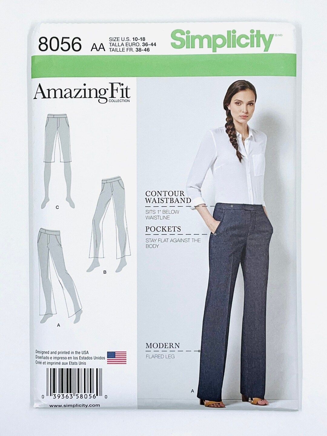 Simplicity 8056 Sewing Pattern, S8056 Amazing Fit Miss & Plus Size ...