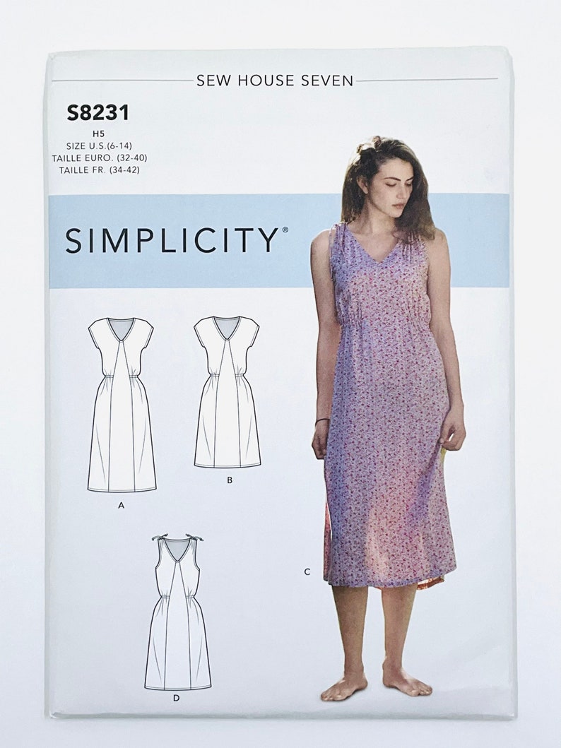 Simplicity 8231 Misses' Dress in Two Lengths Sewing Pattern for Women ...