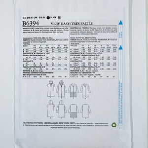 Butterick 6394 Jacket Sewing Pattern for Women, Easy Women's Coat ...