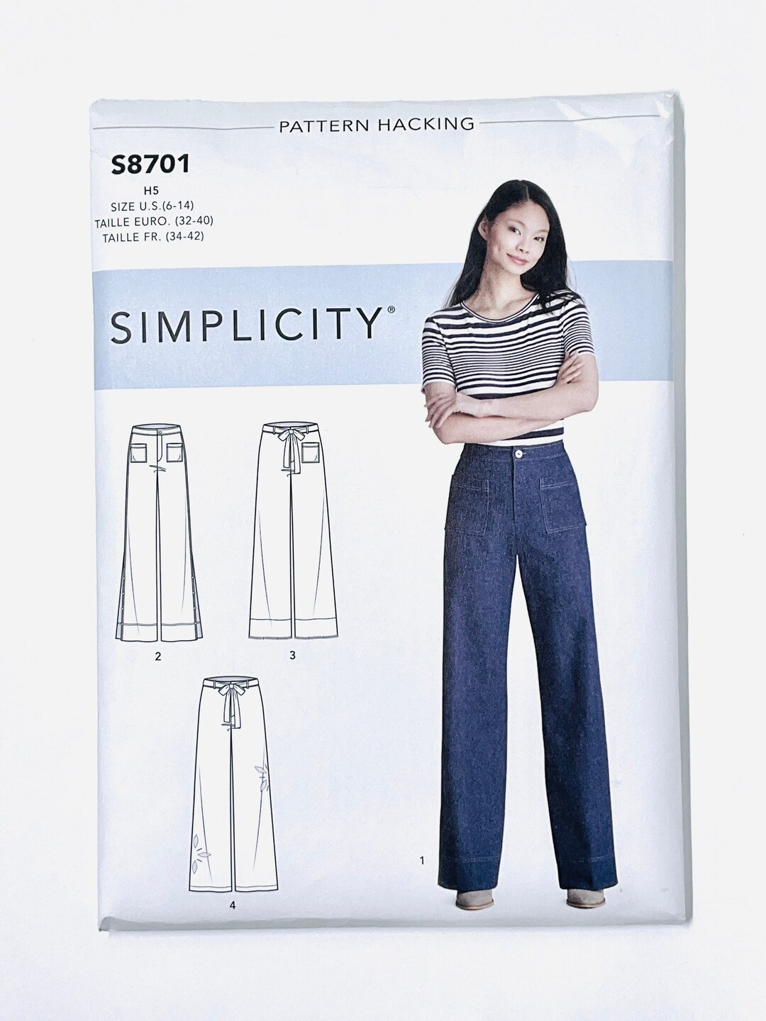 Simplicity 8701 Sewing Pattern - S8701 Misses' Pants With Options for ...
