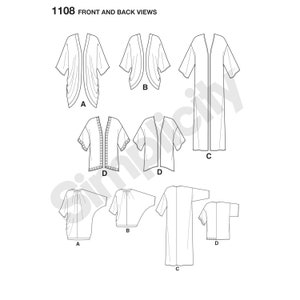 Simplicity 1108 Sewing Pattern S1108 Misses' Fashion - Etsy