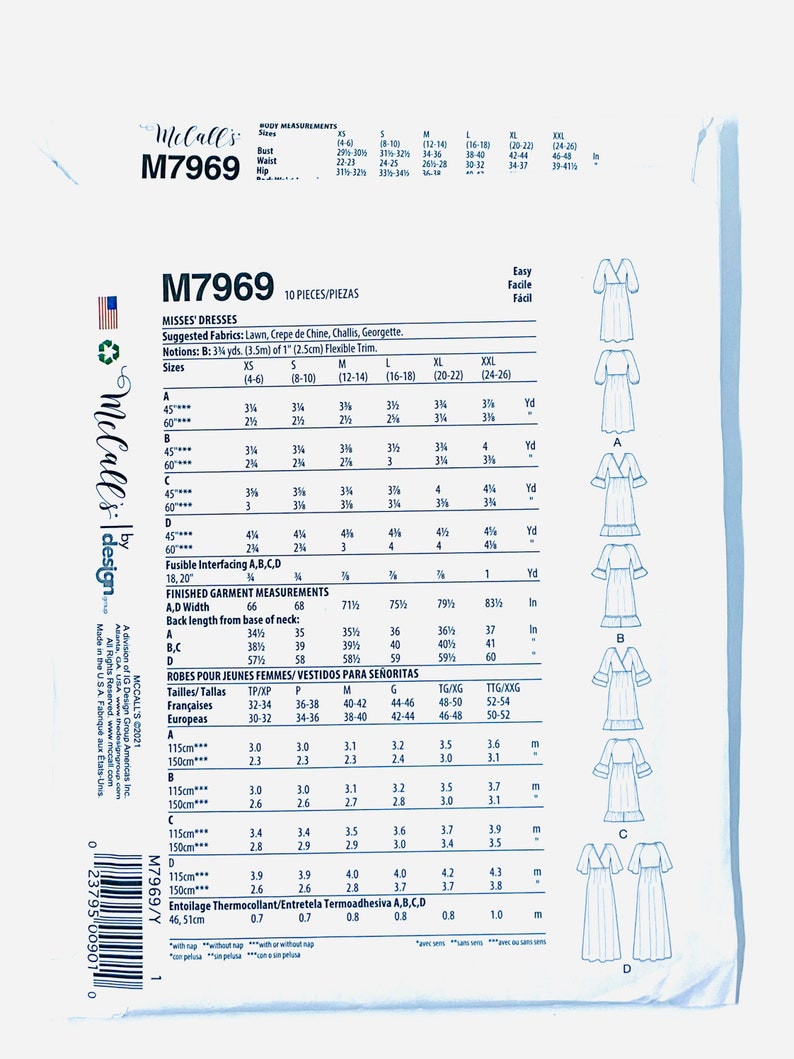 Mccall's 7969 Women's Dress Sewing Pattern, Pullover Casual, Summer Dress, Ruffles, Tiers ...