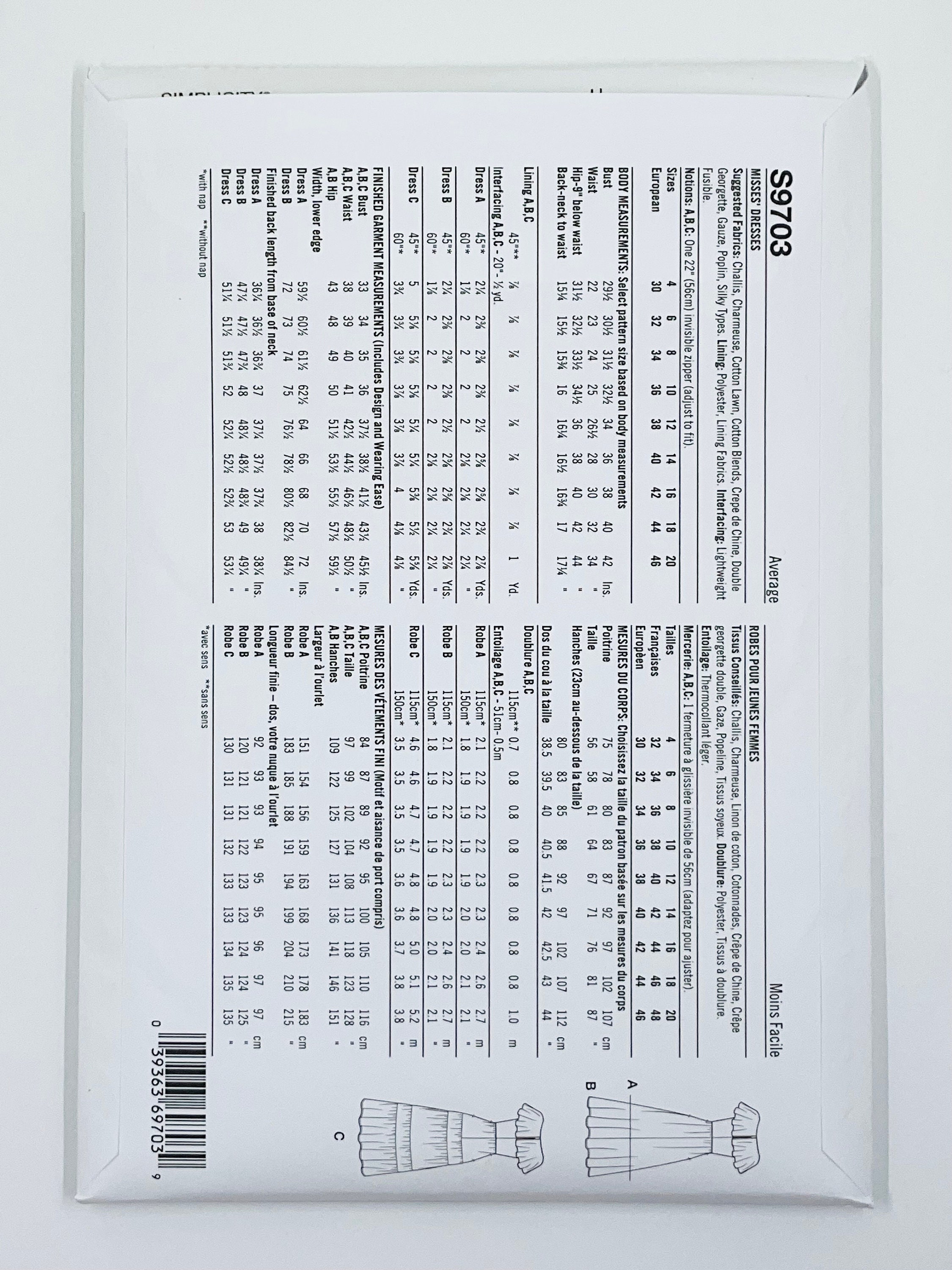 Simplicity 9703 Lined Flounce Dress Sewing Pattern for Women, V-shape ...