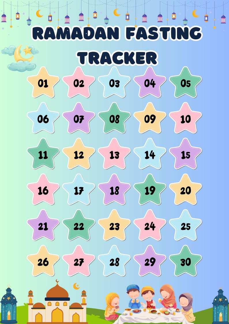 Ramadan Fasting and Juzz Tracker - Etsy