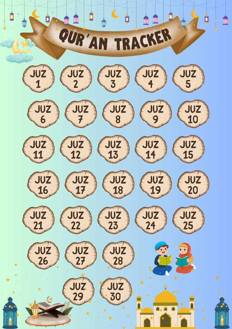 Ramadan Fasting and Juzz Tracker - Etsy