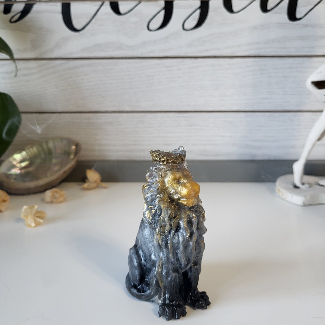 Resin Lion Art Sculpture Luxurious Decor, Royal Animal Statue, Symbol ...