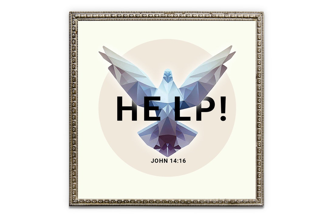 John 14:16, Holy Spirit, Dove, Low Poly, Helper, Bible Poster, Sermon ...