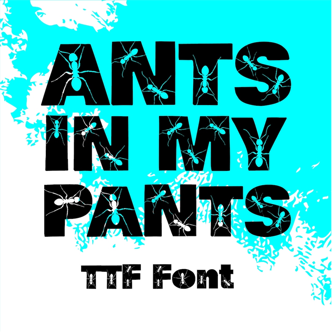 Ants in My Pants, Ant Font, TTF, Alphabet With Ants, Ant Letters, Ant ...