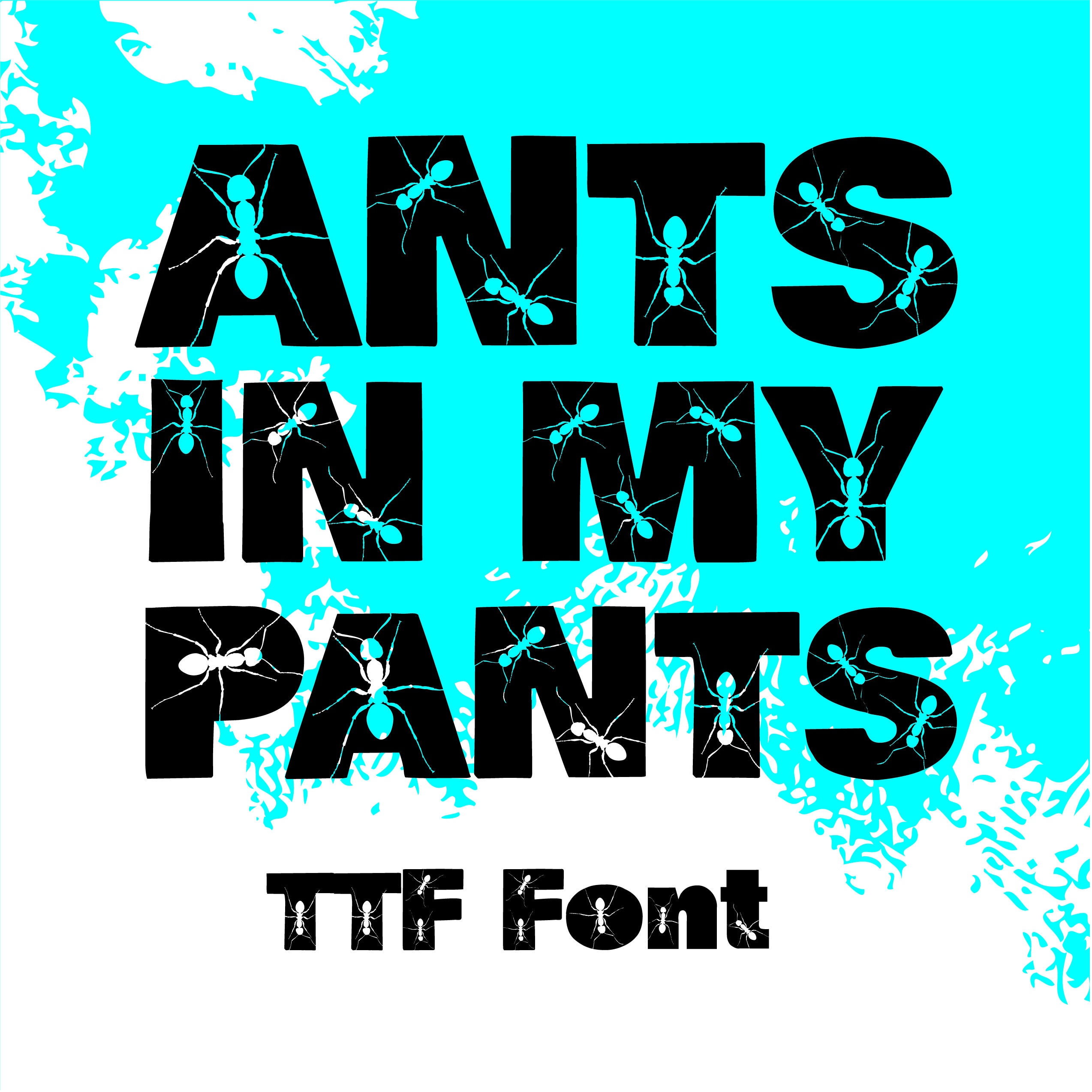 Ants in My Pants, Ant Font, TTF, Alphabet With Ants, Ant Letters, Ant ...